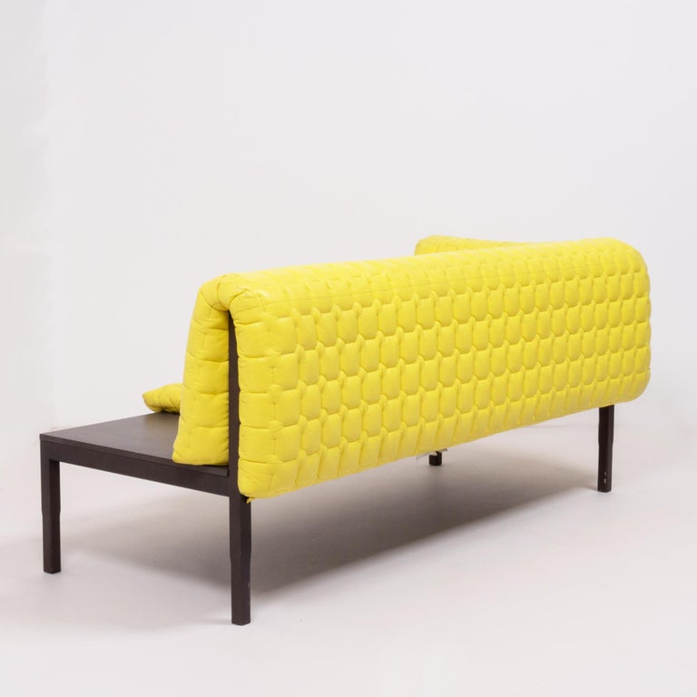 Ruché Yellow Leather Sofa by Inga Sempé for Ligne Roset, 2010 at ...