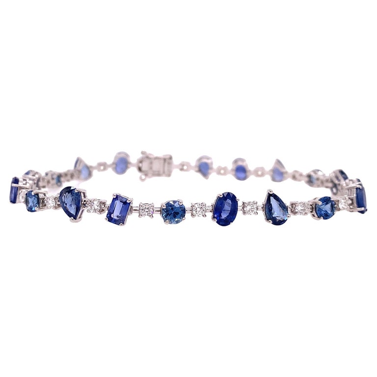 Ruchi New York Blue Sapphire and Diamond Bracelet For Sale at 1stDibs