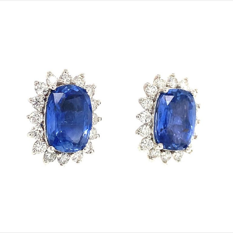 Ruchi New York Blue Sapphire Diamond Earrings For Sale at 1stDibs