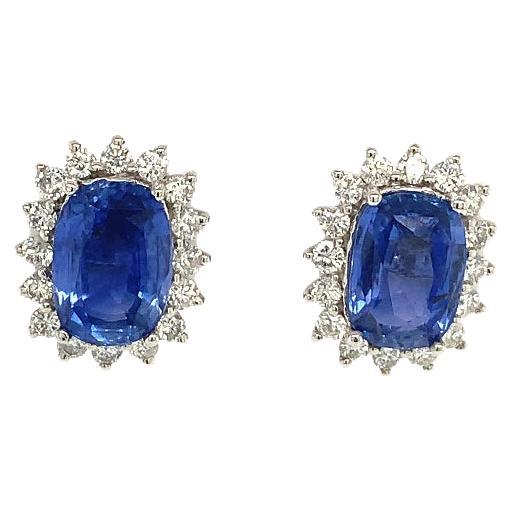 Ruchi New York Blue Sapphire Fan Stud Earrings For Sale at 1stDibs