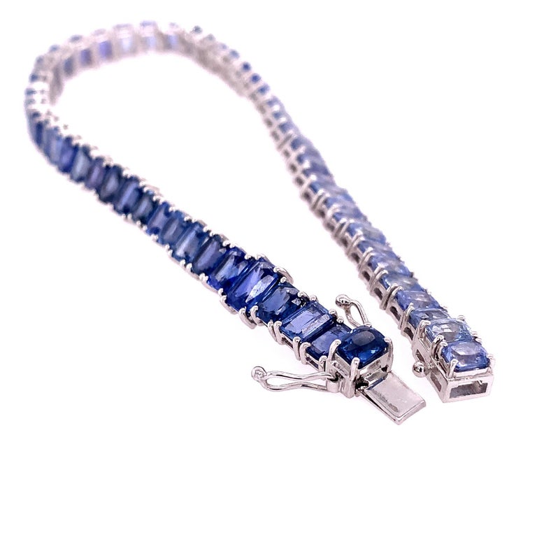 Ruchi New York Blue Sapphire Ombre Bracelet For Sale at 1stDibs