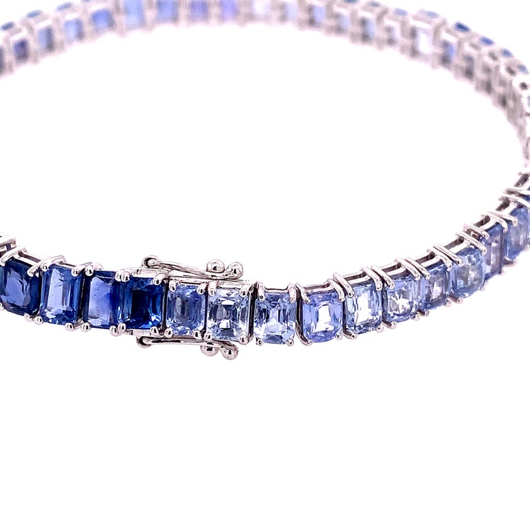 Ruchi New York Blue Sapphire Ombre Bracelet For Sale at 1stDibs