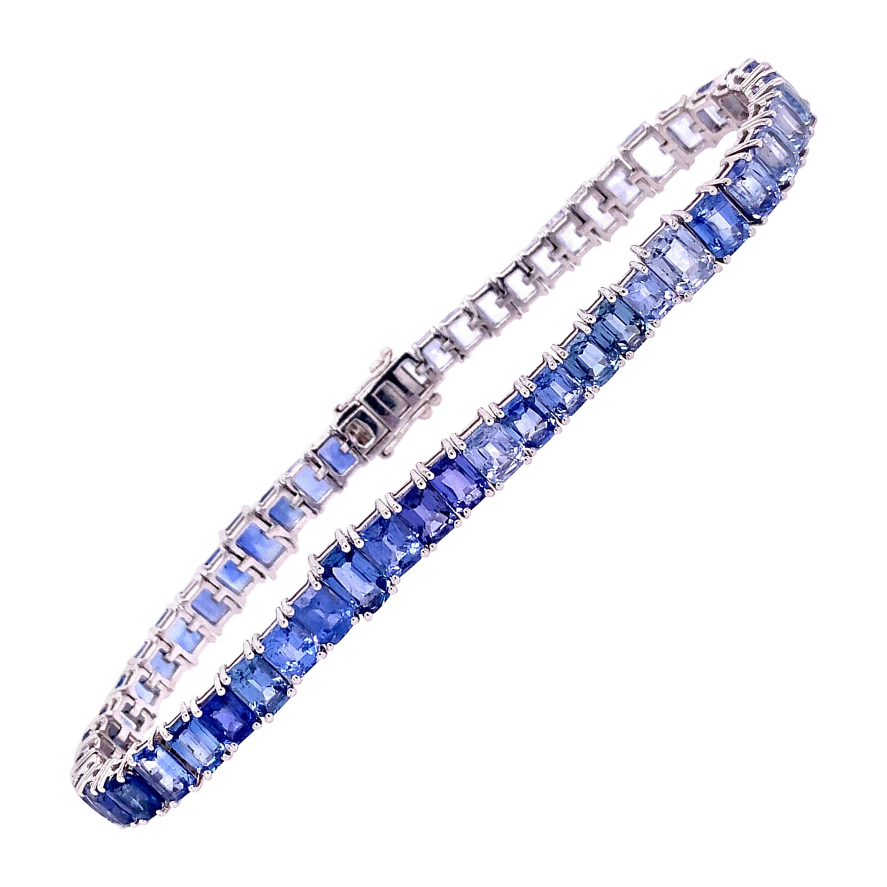 Ruchi New York Blue Sapphire and Diamond Tennis Bracelet For Sale at ...
