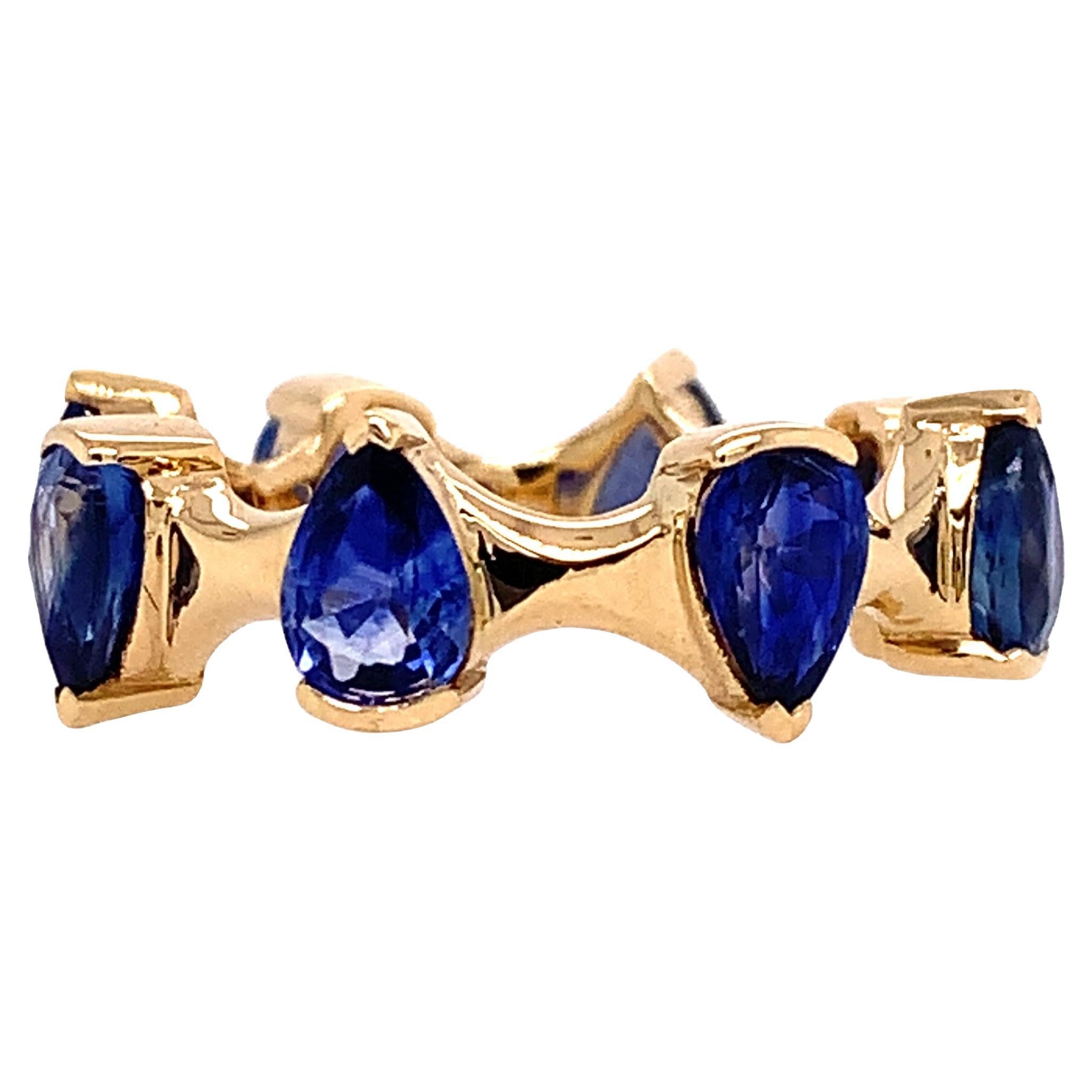 Ruchi New York Pink Sapphire Heart Eternity Ring For Sale at 1stDibs ...