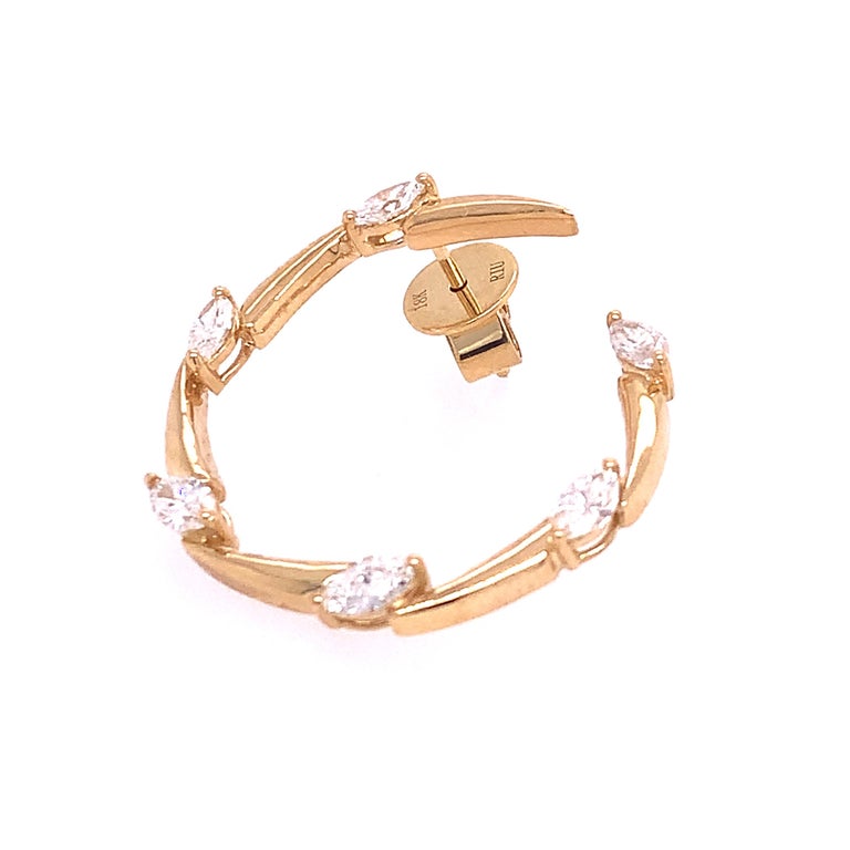 Ruchi New York Diamond C Shape Earrings For Sale at 1stDibs