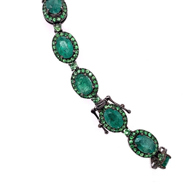 Ruchi New York Emerald and Green Garnet Bracelet For Sale at 1stDibs