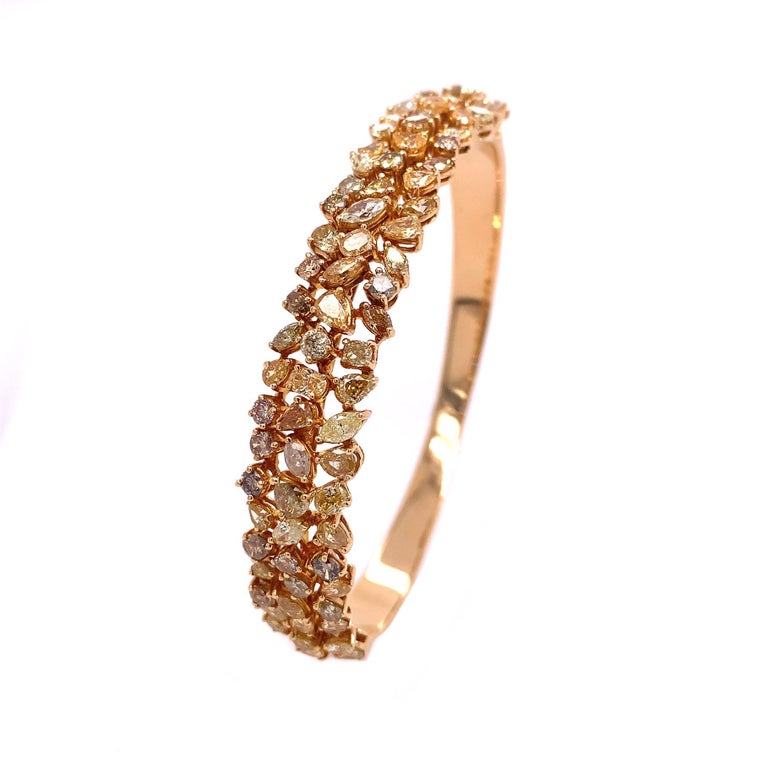 Ruchi New York Fancy Yellow Diamond Bangle For Sale at 1stDibs