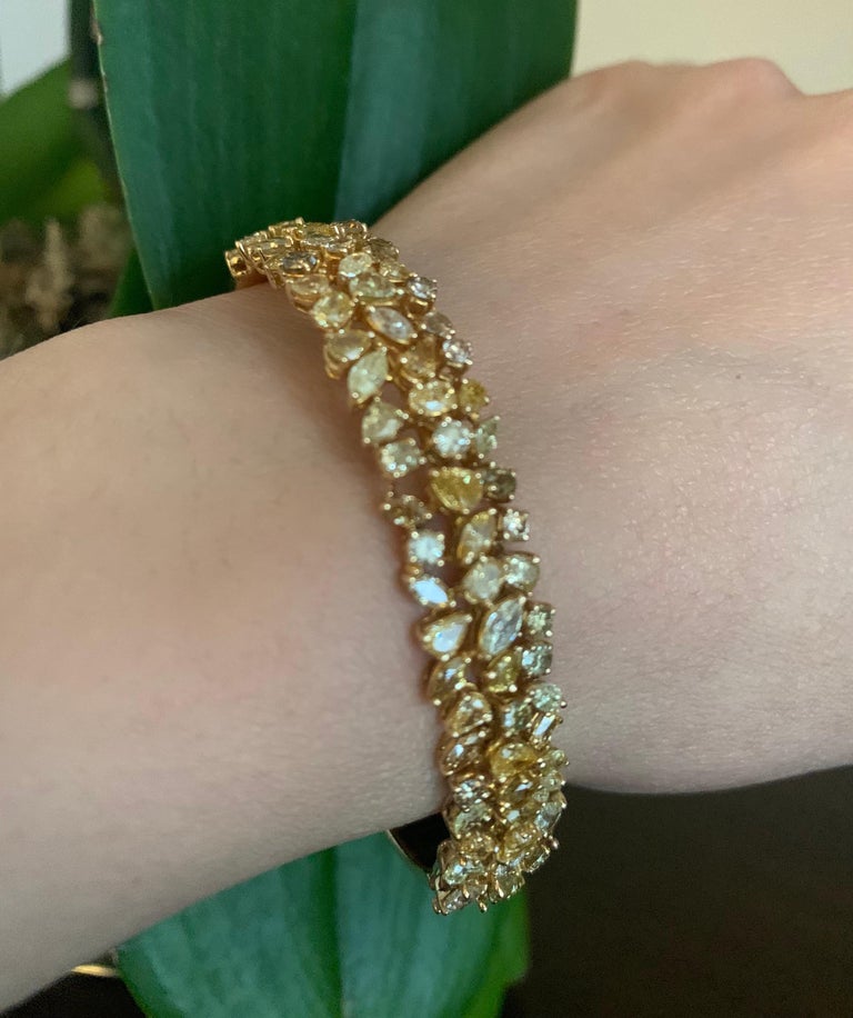 Ruchi New York Fancy Yellow Diamond Bangle For Sale at 1stDibs