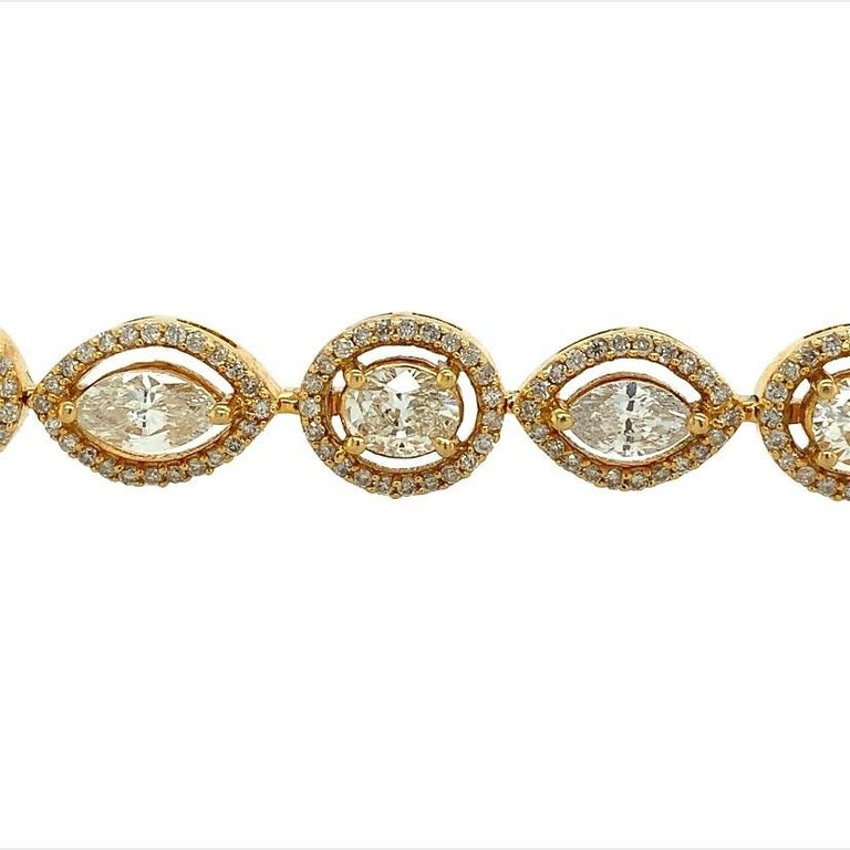 Mix Shape Diamond Bracelet For Sale at 1stDibs