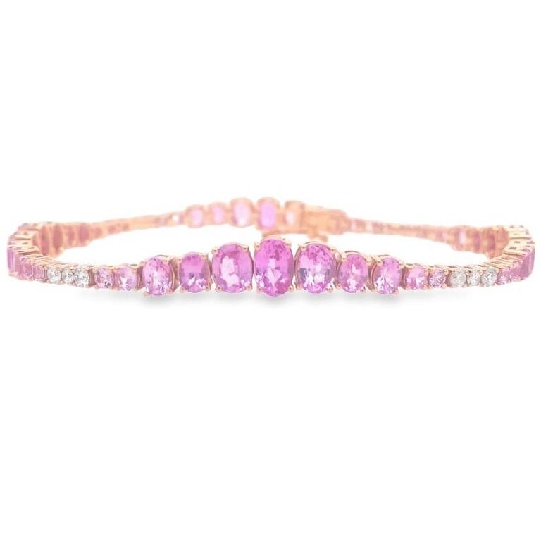 Ruchi New York Pink Sapphire Diamond Bracelet For Sale at 1stDibs