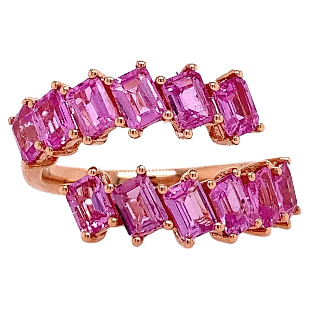 Ruchi New York Pink Sapphire and Ruby Flower Cocktail Ring at 1stDibs