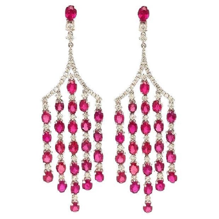 Ruchi New York Ruby and Diamond Earrings For Sale at 1stDibs
