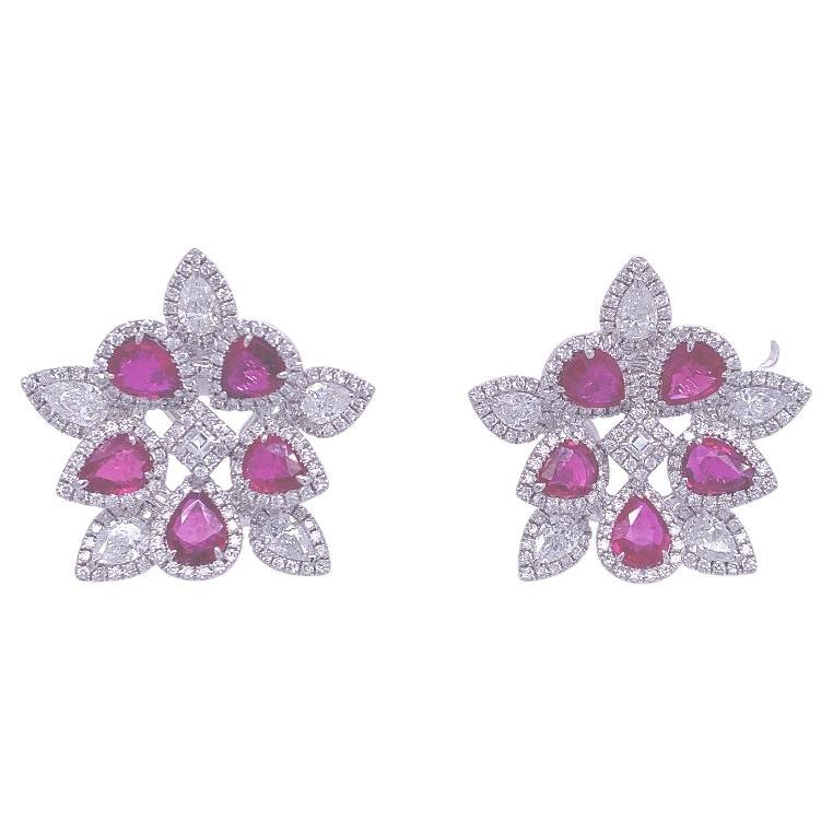 Ruchi New York Paraiba, Blue Sapphire and Diamond C Shape Earrings at ...