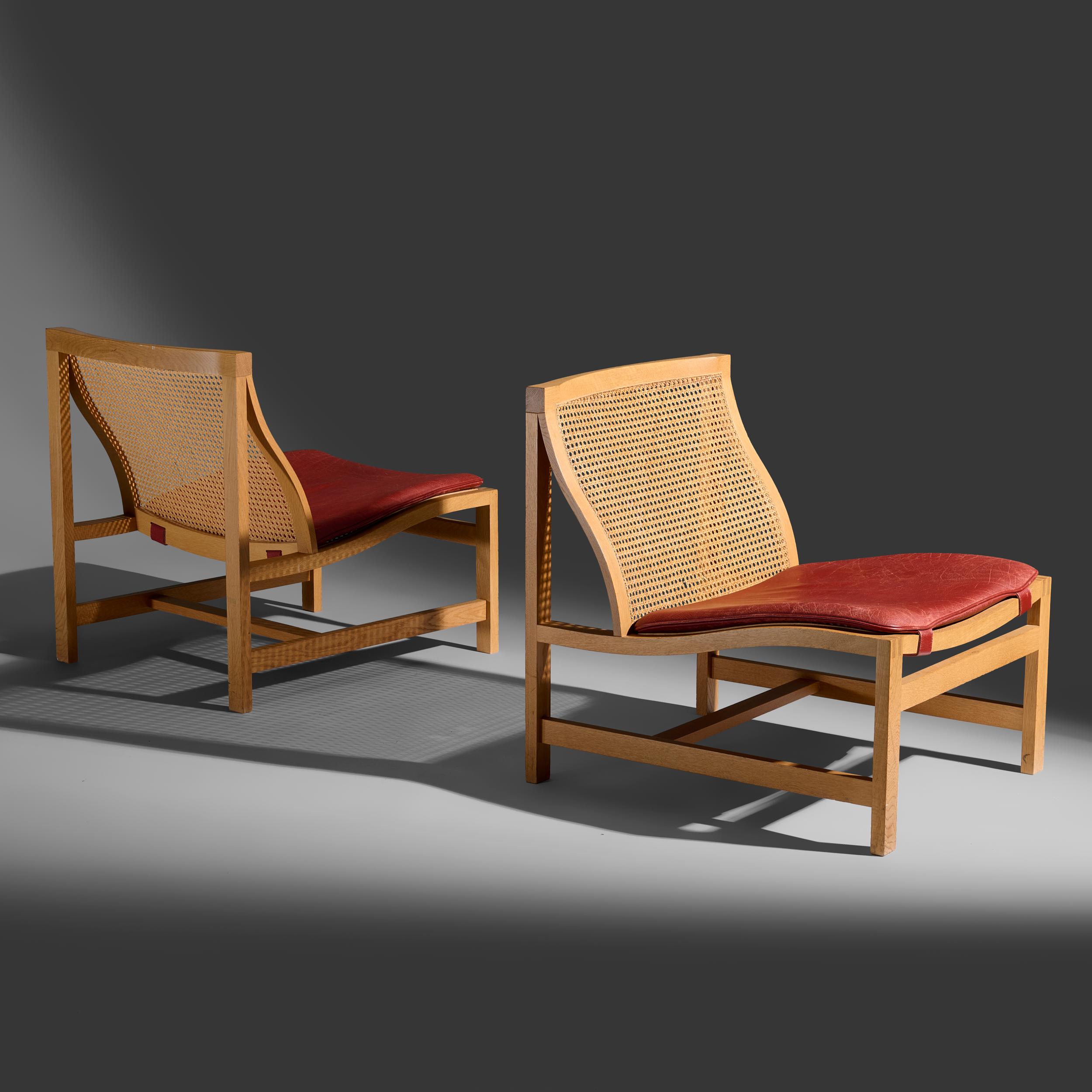 Rud Thygesen and Johnny Sorensen "King" lounge chairs, pair for Botium ...