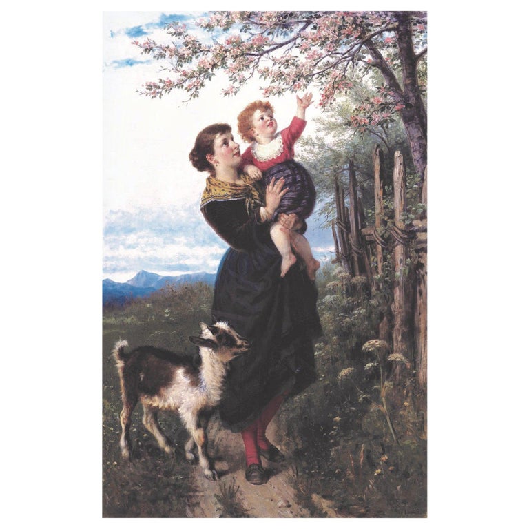 Rudolf Epp German 19th Century Oil on Canvas, Titled 'The Arrival of ...