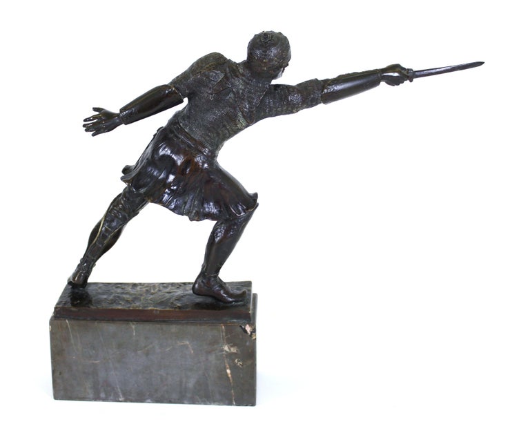 Rudolf Kuchler Austrian Medieval Revival Bronze Knight Sculpture For ...