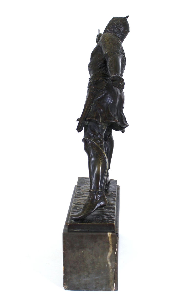 Rudolf Kuchler Austrian Medieval Revival Bronze Knight Sculpture For ...
