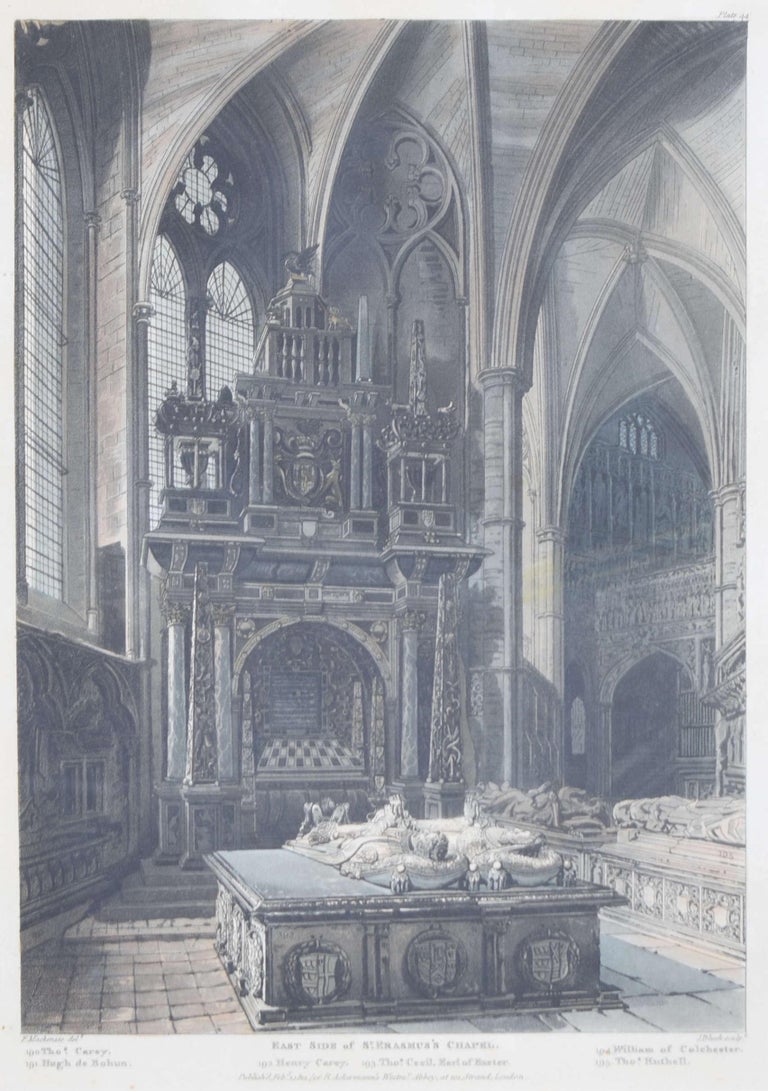 Rudolph Ackermann - Westminster Abbey St Erasmus' Chapel engraving by ...