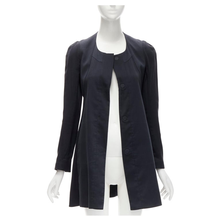 RUE DU MAIL invisible magnet button panelled flared coat FR34 XS For ...