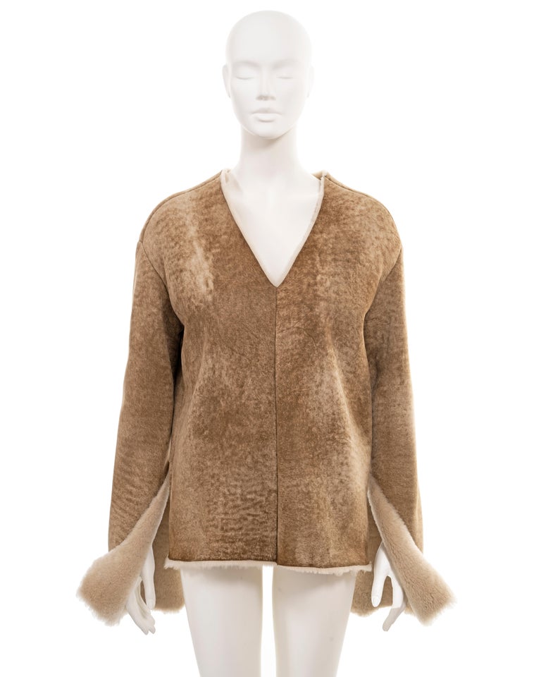 Ruffo Research by A.F. Vandevorst shearling pullover sweater, fw 2000 ...