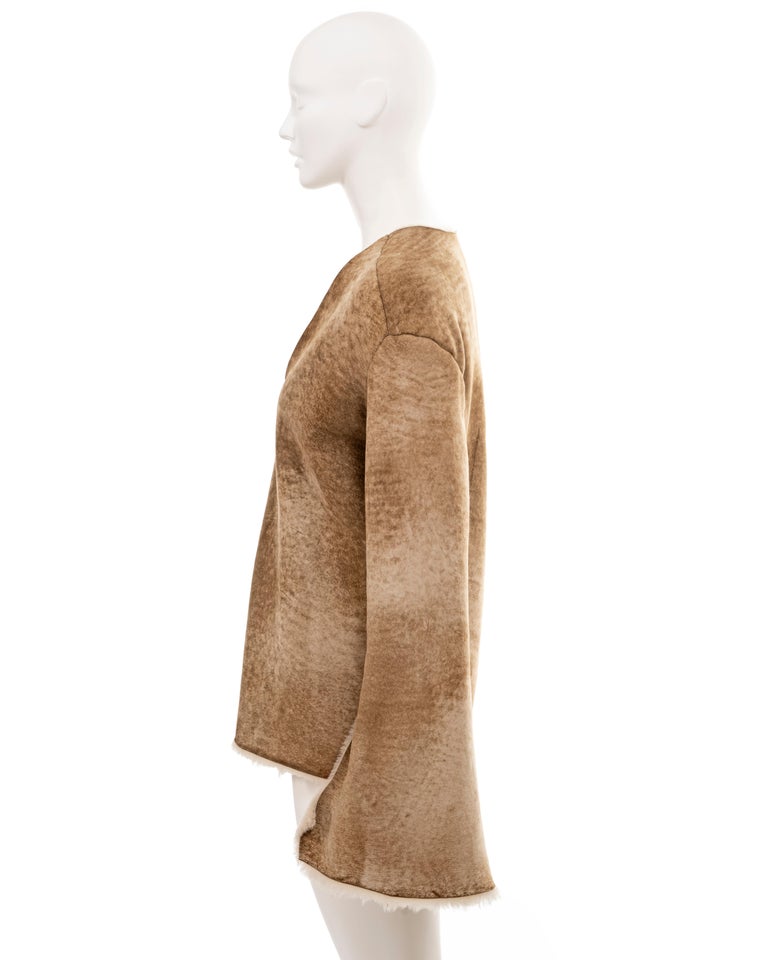 Ruffo Research by A.F. Vandevorst shearling pullover sweater, fw 2000 ...
