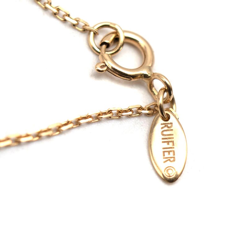 Rufier Premiere Precious Gemstone Yellow Gold Pendant Necklace For Sale ...