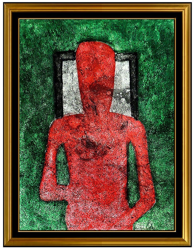 Rufino Tamayo - Rufino Tamayo Original Color Mixograph Hombre En Rojo ...