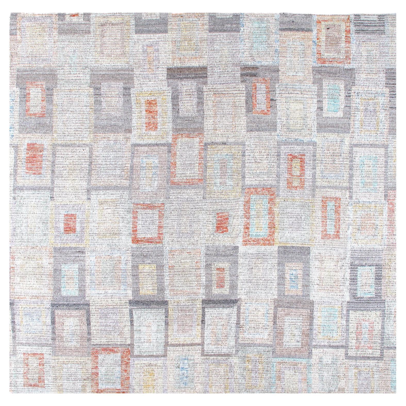 Large Modern, Decorative Pastel Hand knotted Rug For Sale at 1stDibs