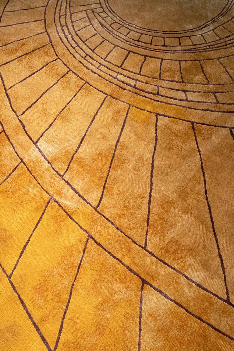 Rug Geometric Contemporary Italian Handmade modern - Firenze Ruggine d ...