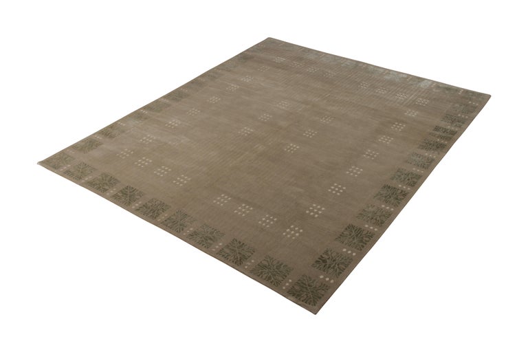 Rug and Kilim's Austrian Art Deco Style Rug in Beige Brown Geometric ...