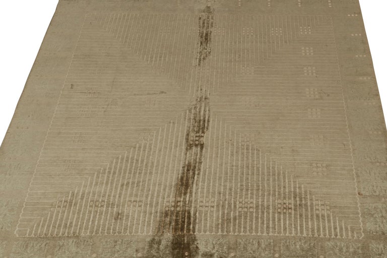 Rug and Kilim’s Austrian Style Art Deco Rug in Brown with Beige ...