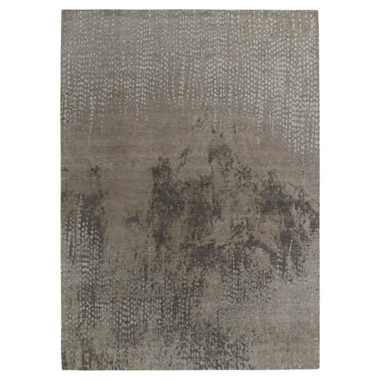 Rug and Kilim’s Contemporary Rug in a Grey, Beige and Blue Abstract ...