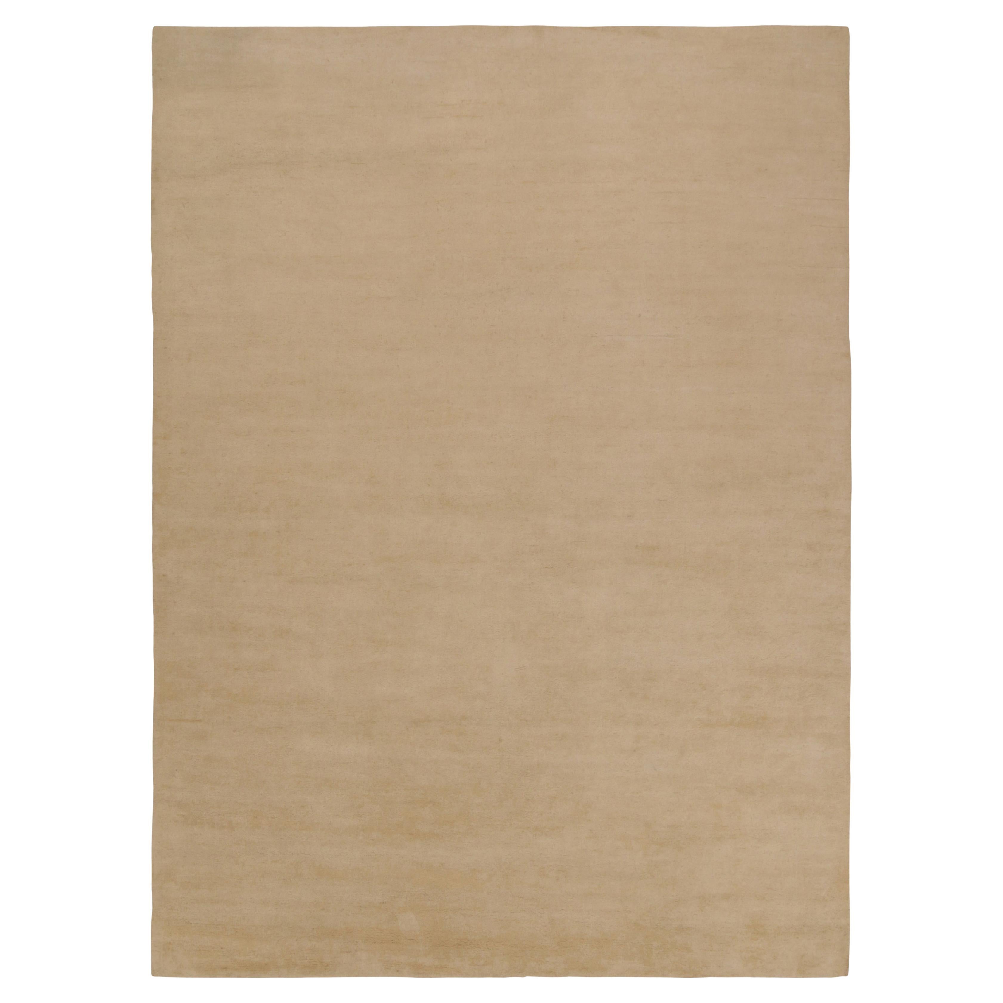 Rug and Kilim’s Contemporary Rug in Solid Grey and Beige Tones For Sale ...