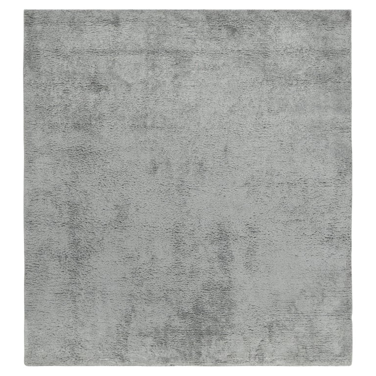 Rug and Kilim’s Contemporary Rug in Solid Gray, High Pile For Sale at ...