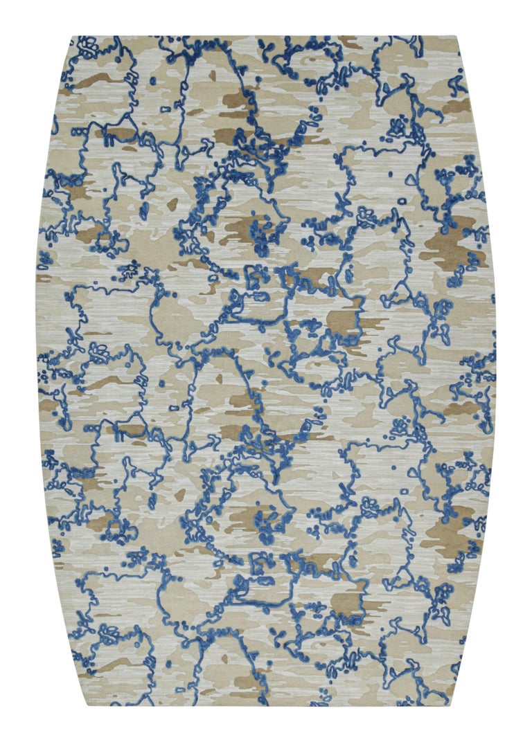 Rug and Kilim’s Custom Abstract Rug Design with High-and-Low Pattern ...