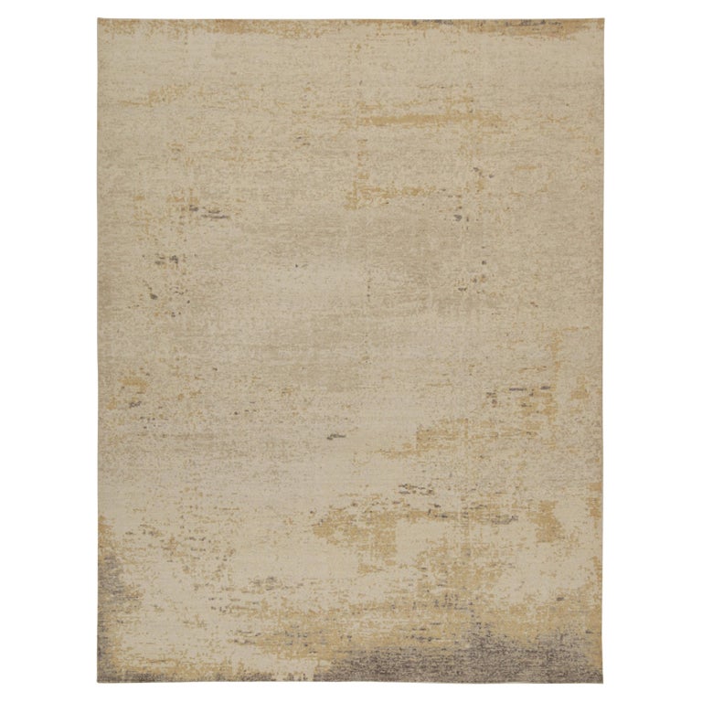 Rug and Kilim’s Distressed Style Modern Rug in Beige, Brown and Gray ...