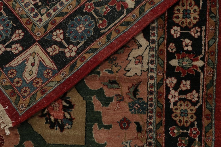 Rug and Kilim’s Persian Style rug in Pink with Polychromatic Floral ...