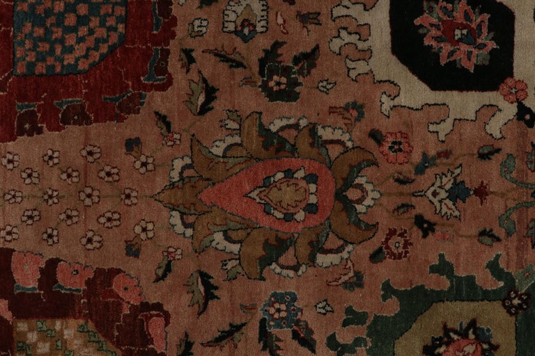 Rug and Kilim’s Persian Style rug in Pink with Polychromatic Floral ...