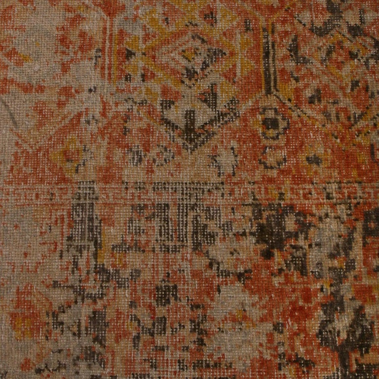 Rug and Kilim’s Homage Geometric Beige-Gray Yellow and Pink Wool Custom ...