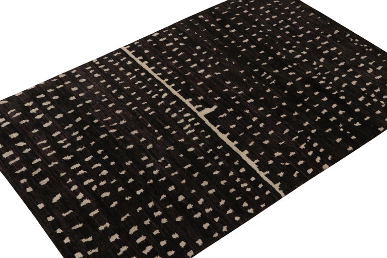 Rug and Kilim’s Modern Rug in Black and White Dots Pattern For Sale at ...