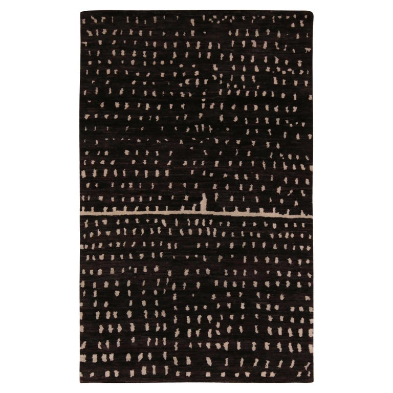 Rug and Kilim’s Modern Rug in Black and White Dots Pattern For Sale at ...