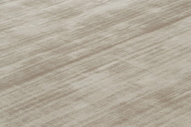 Rug and Kilim’s Modern Rug in Solid Beige For Sale at 1stDibs