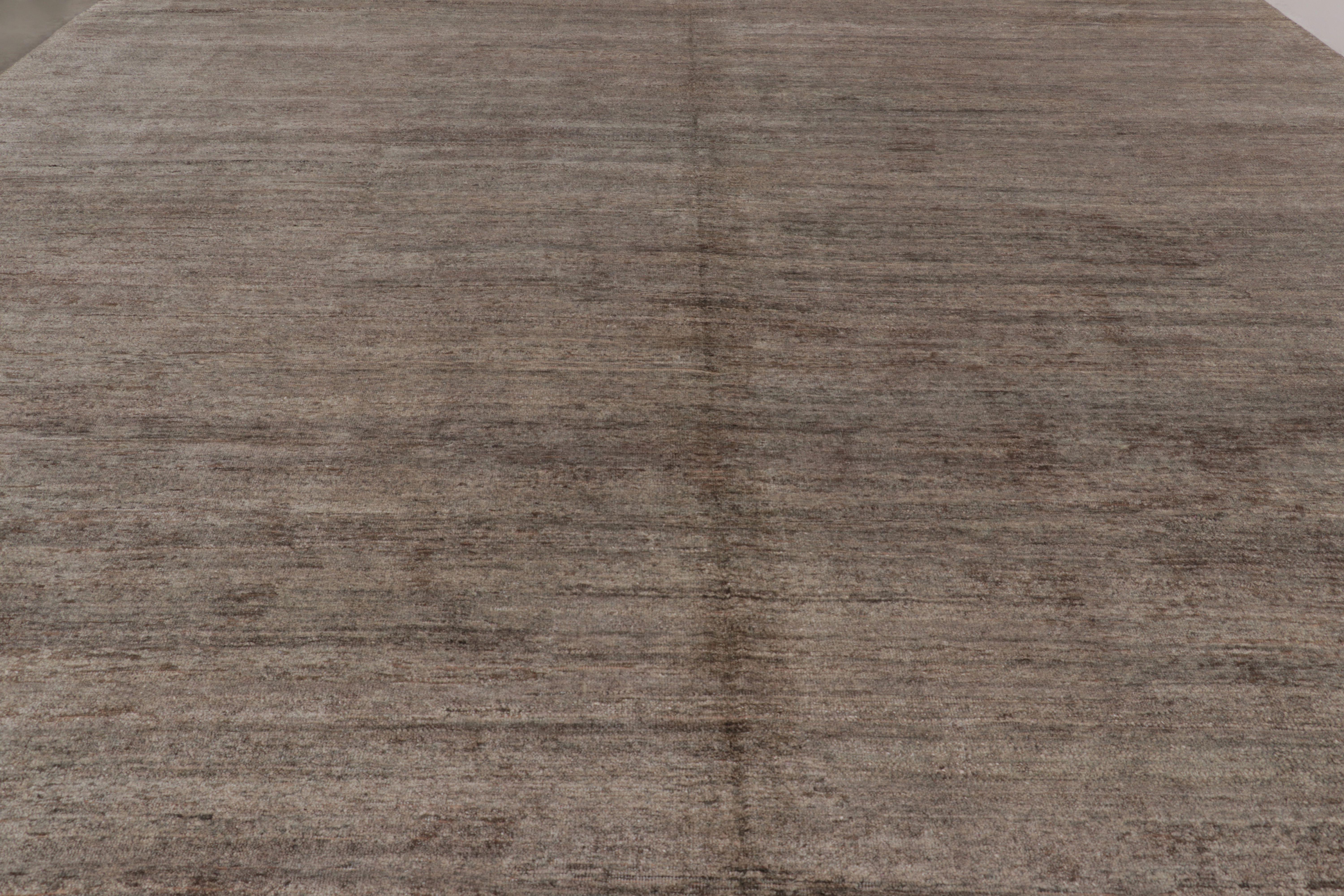 Rug and Kilim’s Modern Textural Rug in Neutral Taupe and Gray Tone-on ...