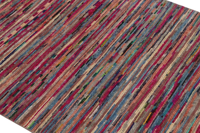 Rug and Kilim’s Moroccan Style Rug in Pink with Vibrant Polychromatic ...
