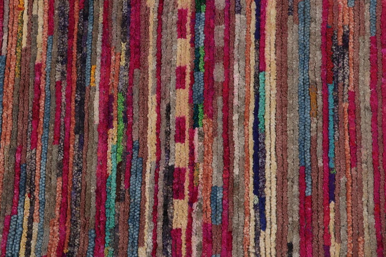 Rug and Kilim’s Moroccan Style Rug in Pink with Vibrant Polychromatic ...