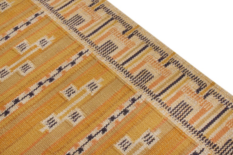 Rug and Kilim’s Scandanavian Style Kilim Rug in Beige and Yellow ...