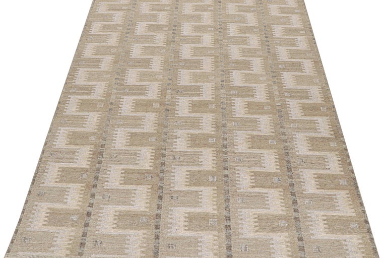 Rug and Kilim’s Scandinavian Style Custom Kilim Design with Geometric ...