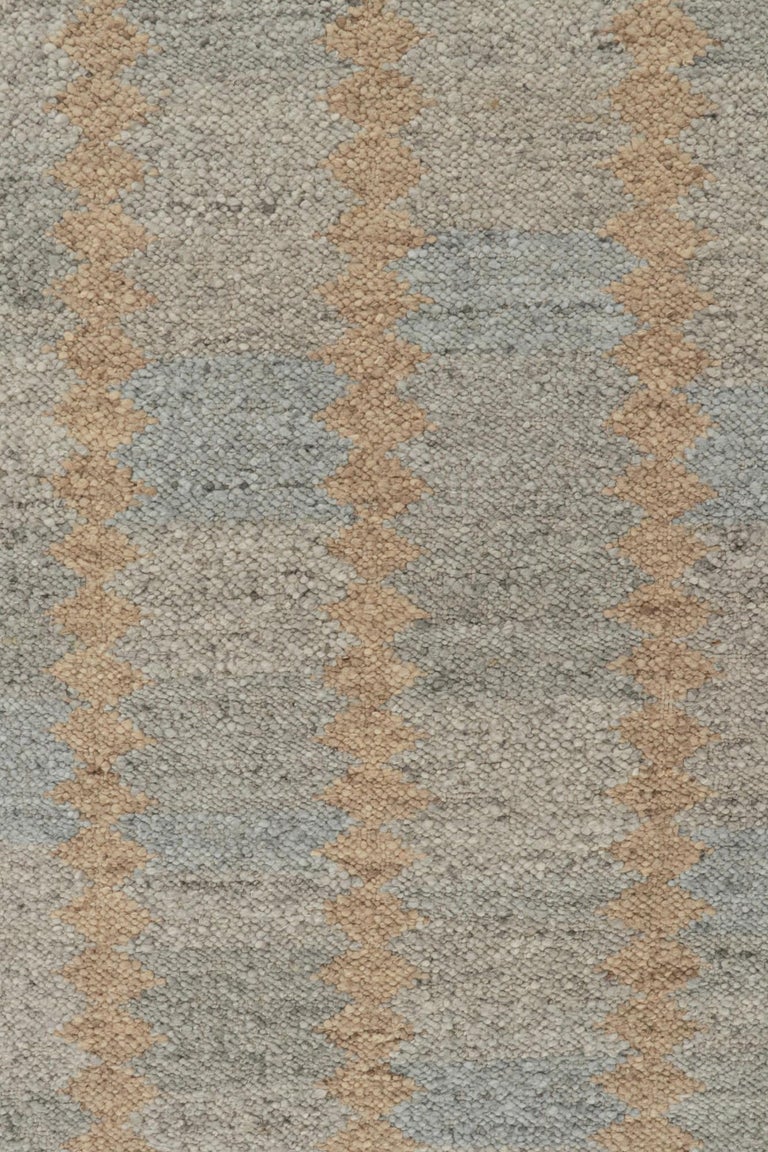 Rug and Kilim’s Scandinavian Style Kilim in Blue, Gray and Brown ...