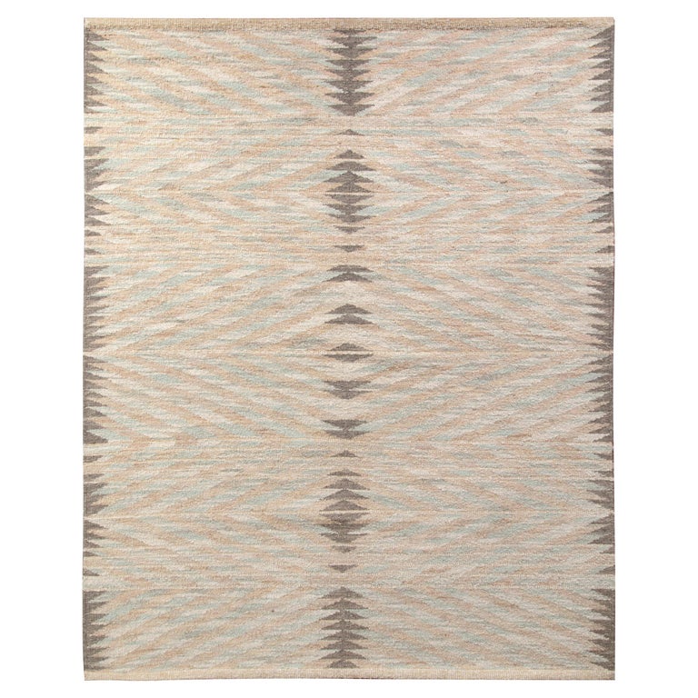 Rug and Kilim’s Scandinavian style Kilim Rug in Beige and Blue ...