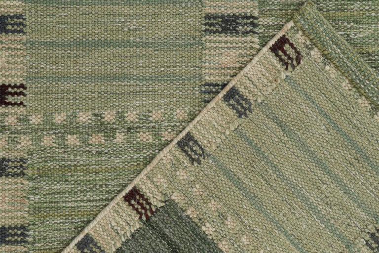 Rug and Kilim’s Scandinavian Style Kilim with Geometric Patterns in ...